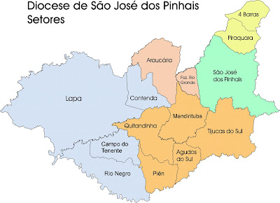 Ministério de Música e Artes - SJP - PR: Mapa da Diocese de São José ...